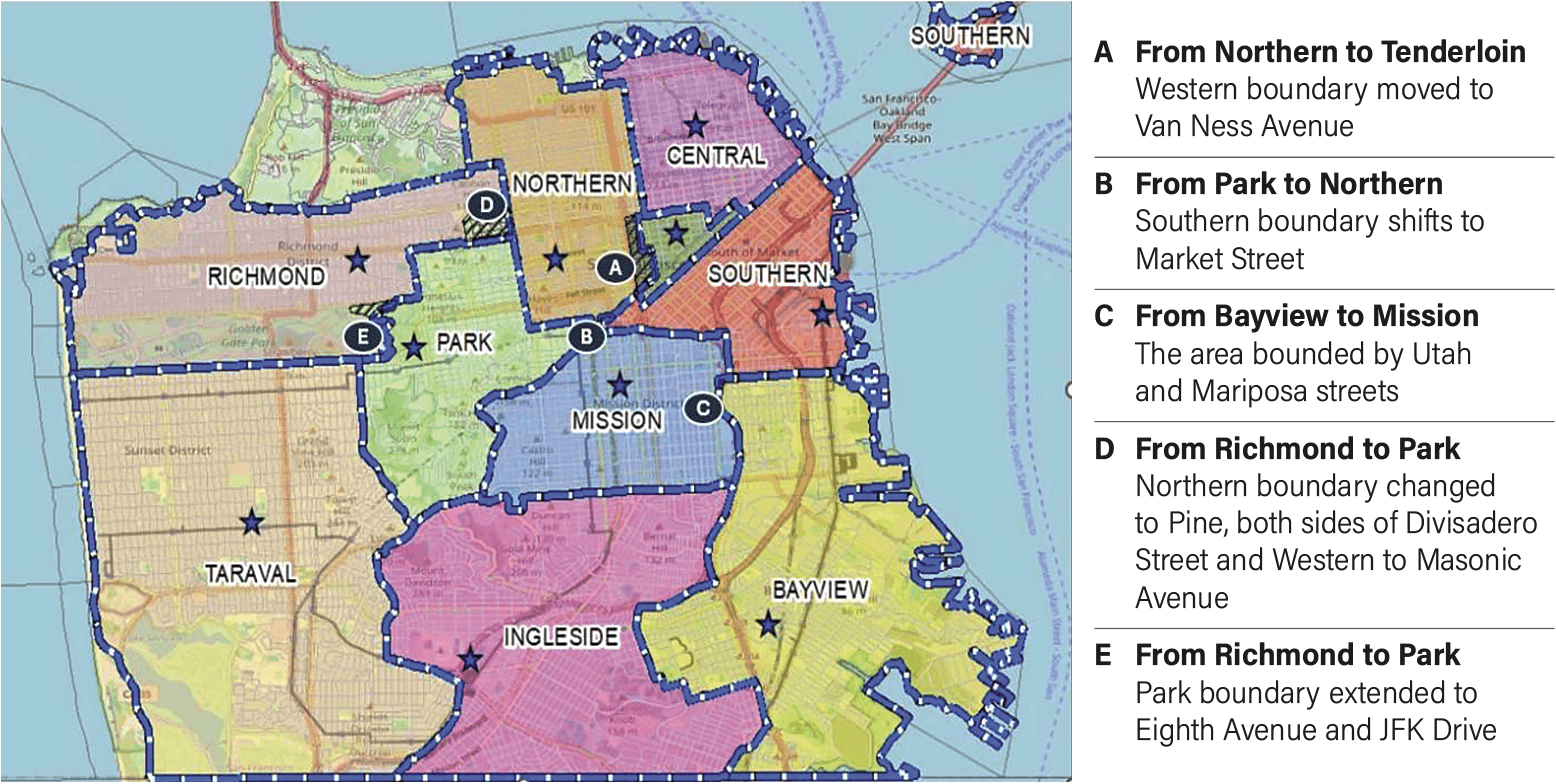 SF Police Department’s Revised District Station Boundaries Receive ...